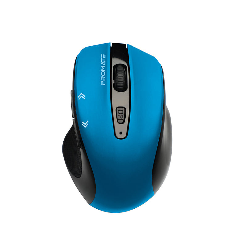 Promate Cursor EZGrip Ergonomic Wireless Mouse (Blue) | NZ