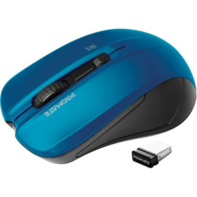 Promate Contour Ergonomic Wireless Mouse (Blue) | NZ