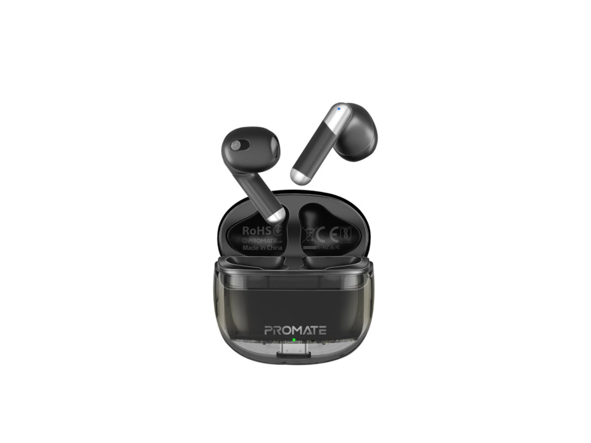 Promate TransPod Wireless Earbuds (Black) | Rubber Monkey | NZ