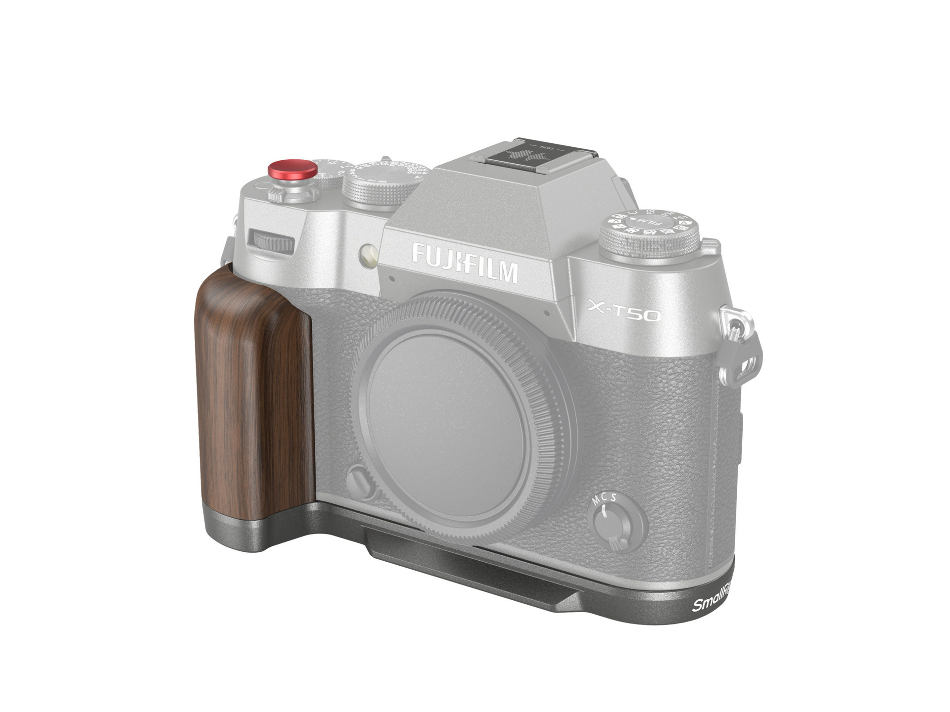SmallRig 4736 Wooden L-Shape Grip for X-T50 (Charcoal Silver)